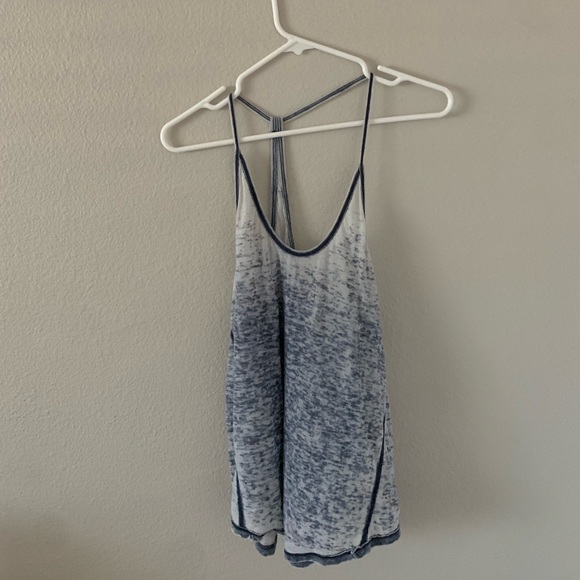 Tops | Heathered Navy Blue Tank Top | Poshmark